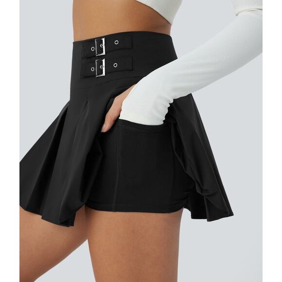 HALARA | Skirts | New Halara High Waist Pleated Skort Built In Shorts ...